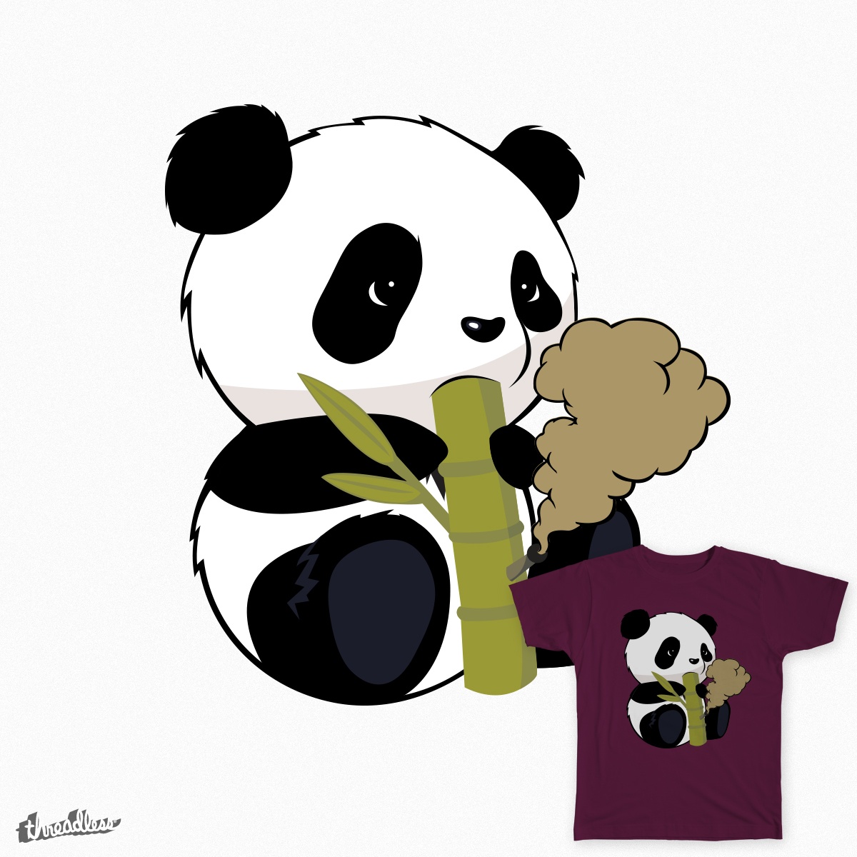 Score SM-ANDA! (Smoking Panda) by MSLXIONG on Threadless
